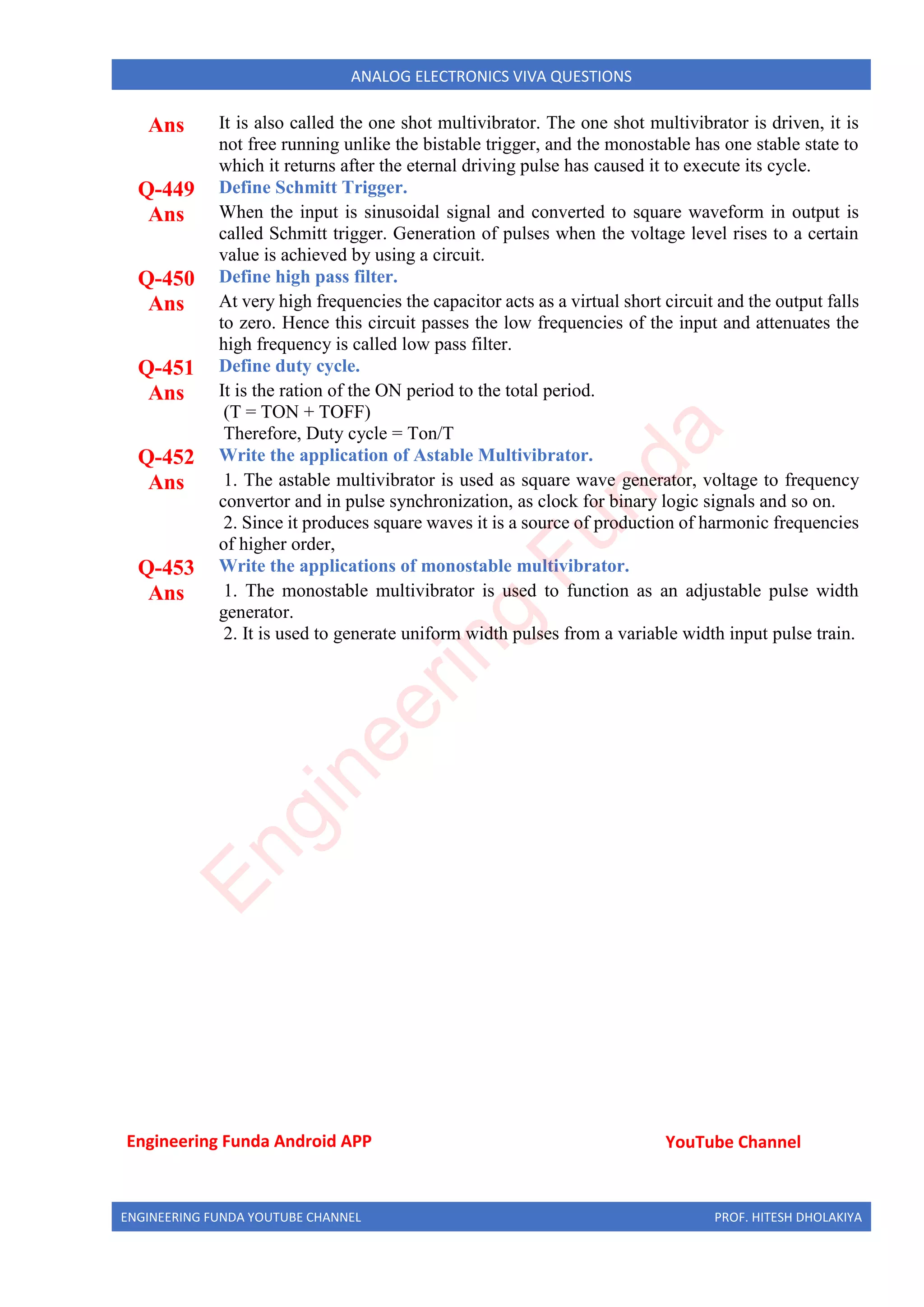 Analog Electronics interview and viva questions.pdf