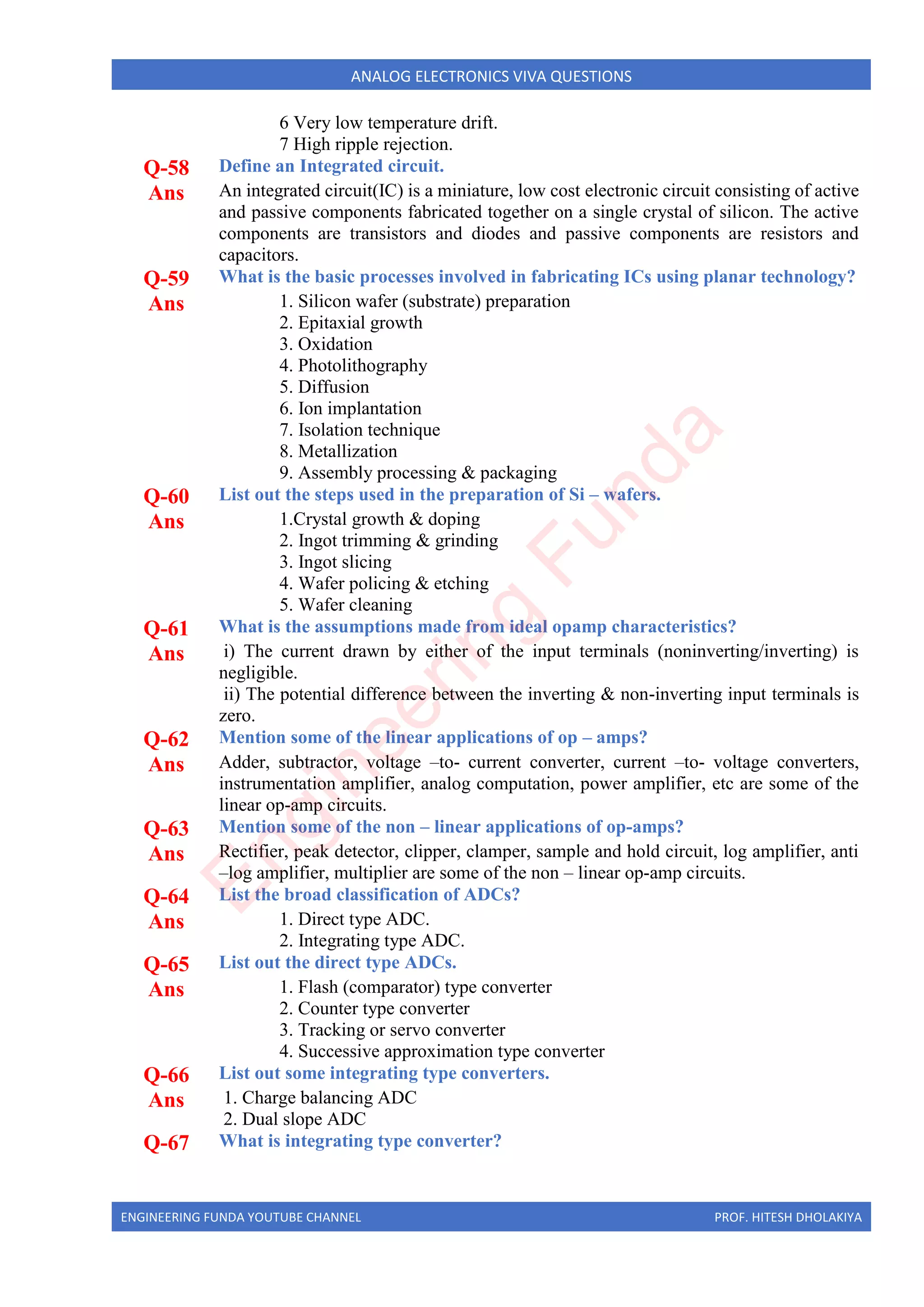 Analog Electronics interview and viva questions.pdf