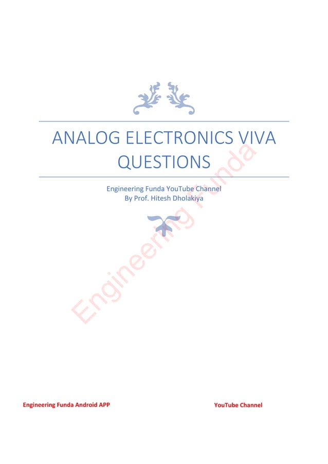 Analog Electronics interview and viva questions.pdf