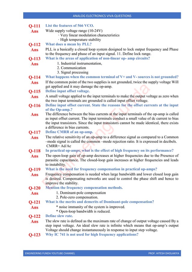 Analog Electronics interview and viva questions.pdf