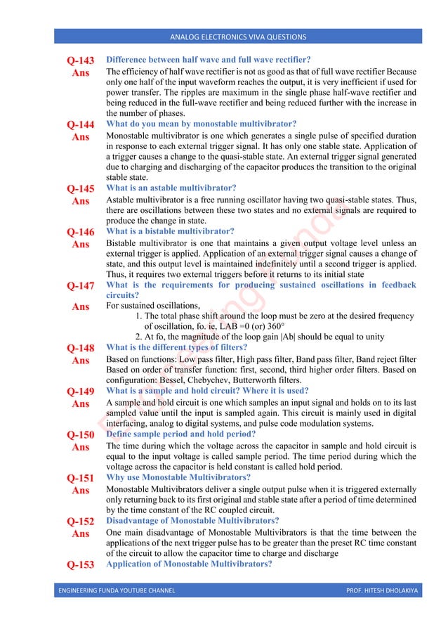 Analog Electronics interview and viva questions.pdf
