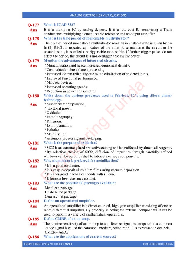 Analog Electronics interview and viva questions.pdf