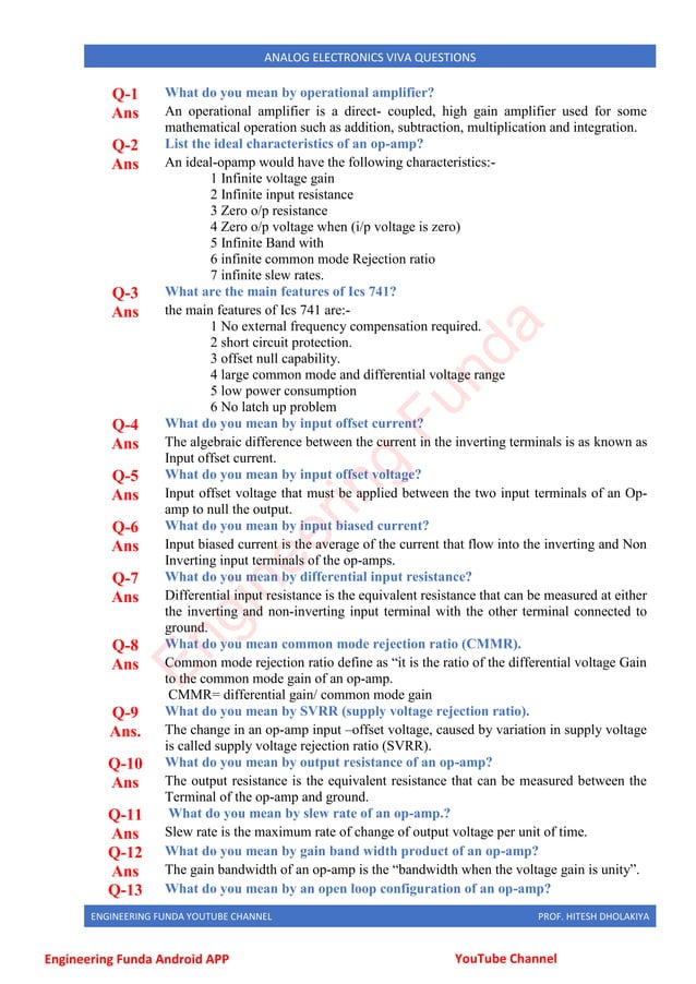 Analog Electronics interview and viva questions.pdf