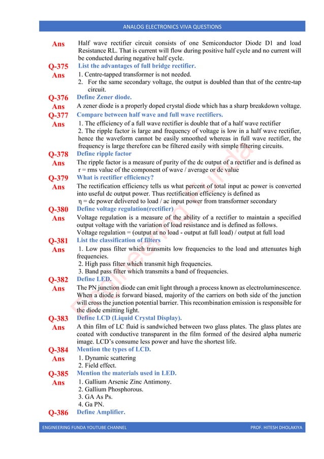 Analog Electronics interview and viva questions.pdf