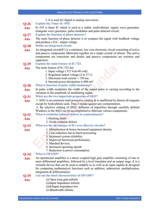 Analog Electronics interview and viva questions.pdf