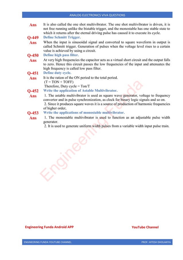 Analog Electronics interview and viva questions.pdf