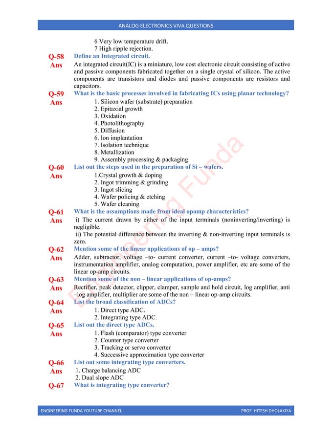 Analog Electronics interview and viva questions.pdf