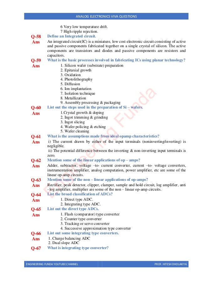 Analog Electronics interview and viva questions.pdf