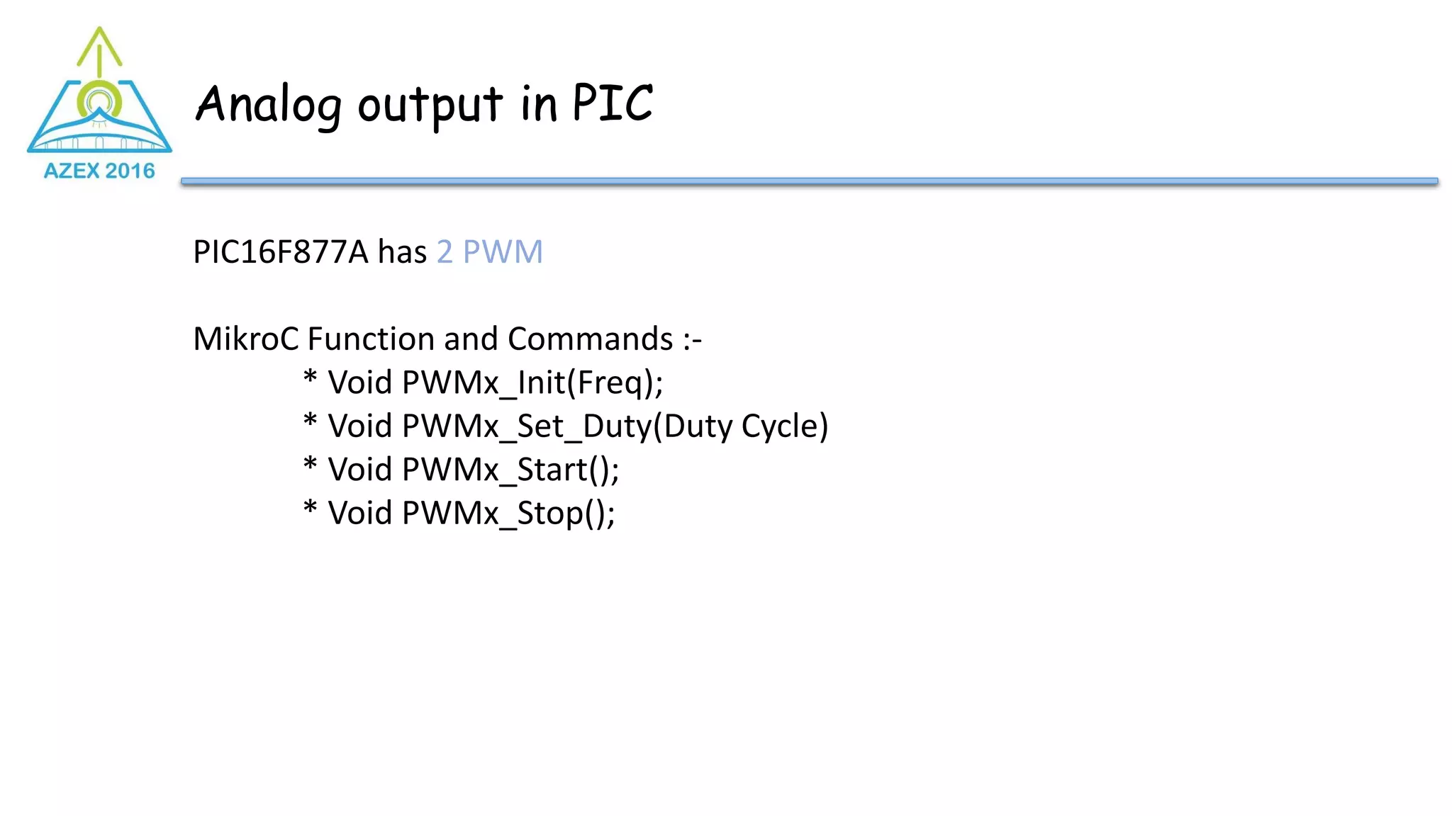Analog I/O in PIC16F877A | PDF | Computer Peripherals | Computing