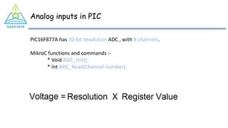 Analog I/O in PIC16F877A | PPT