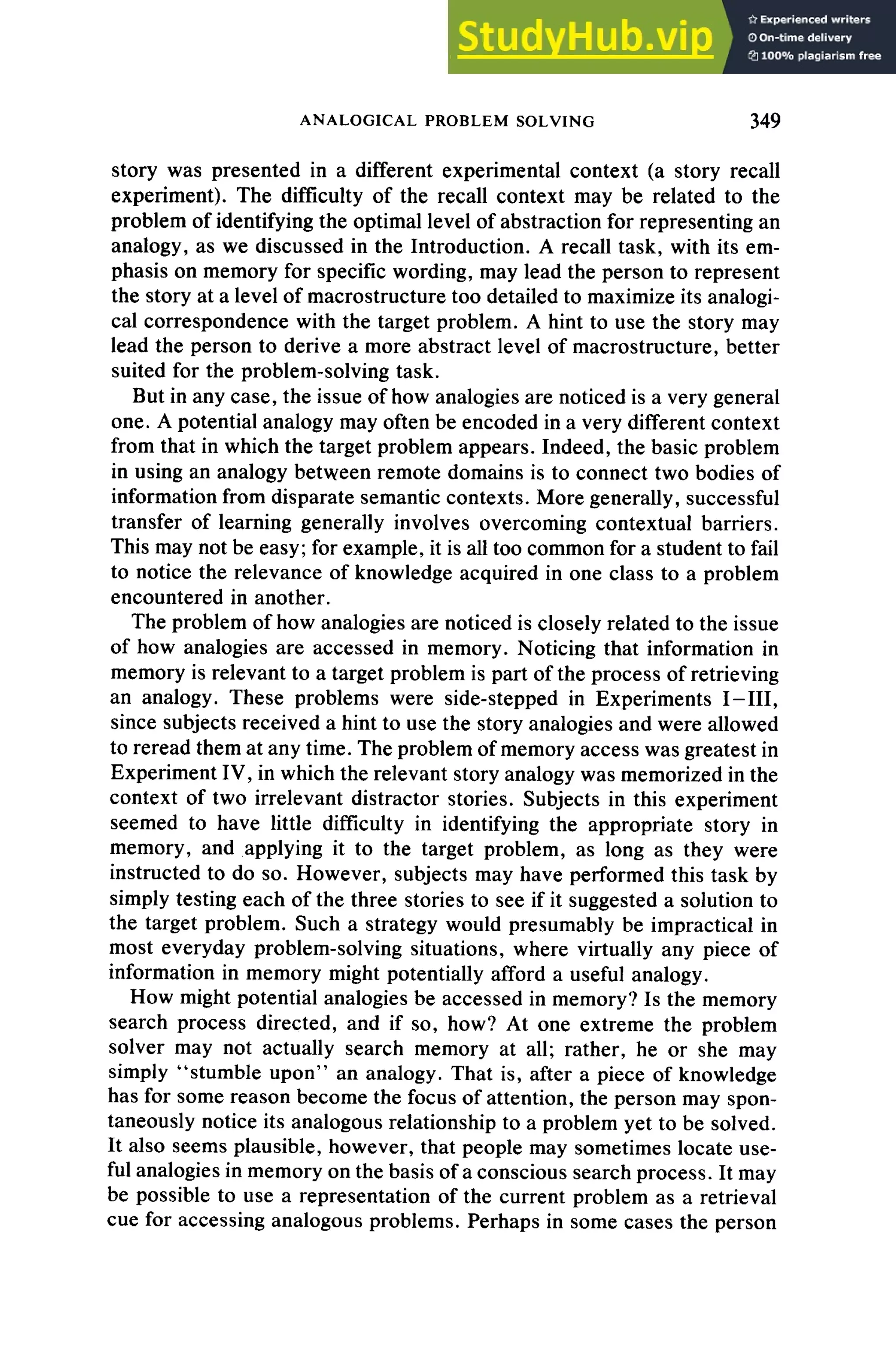 Analogical Problem Solving | PDF