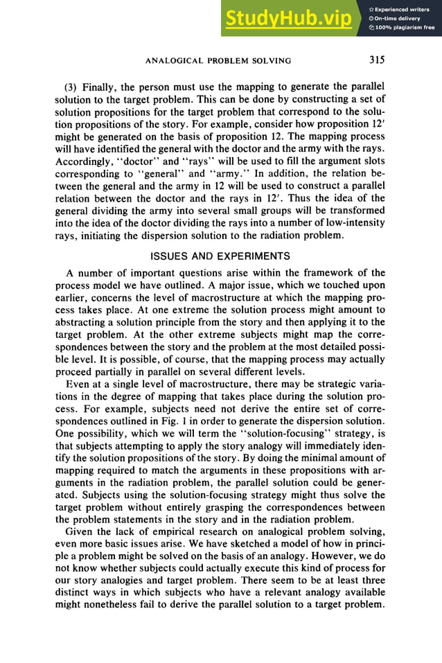 Analogical Problem Solving | PDF