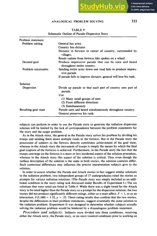 Analogical Problem Solving | PDF