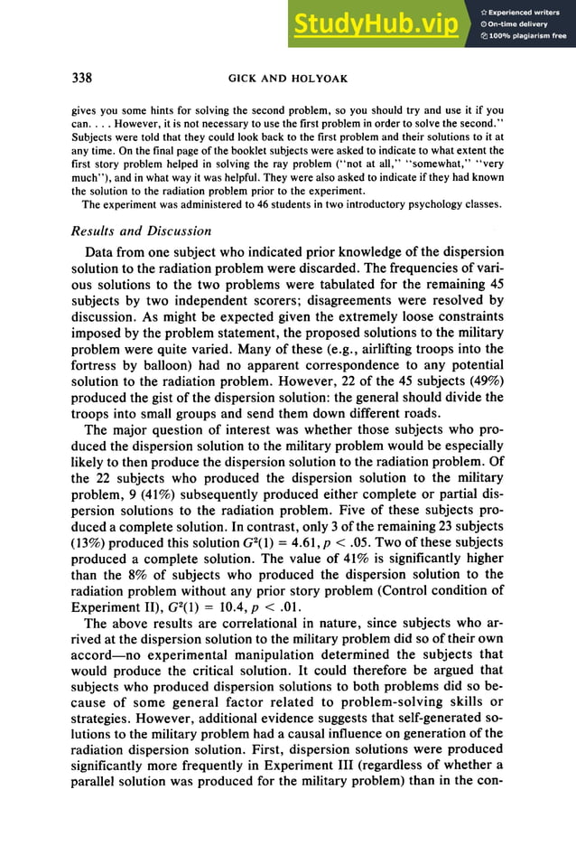 Analogical Problem Solving | PDF