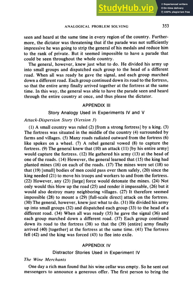 Analogical Problem Solving | PDF