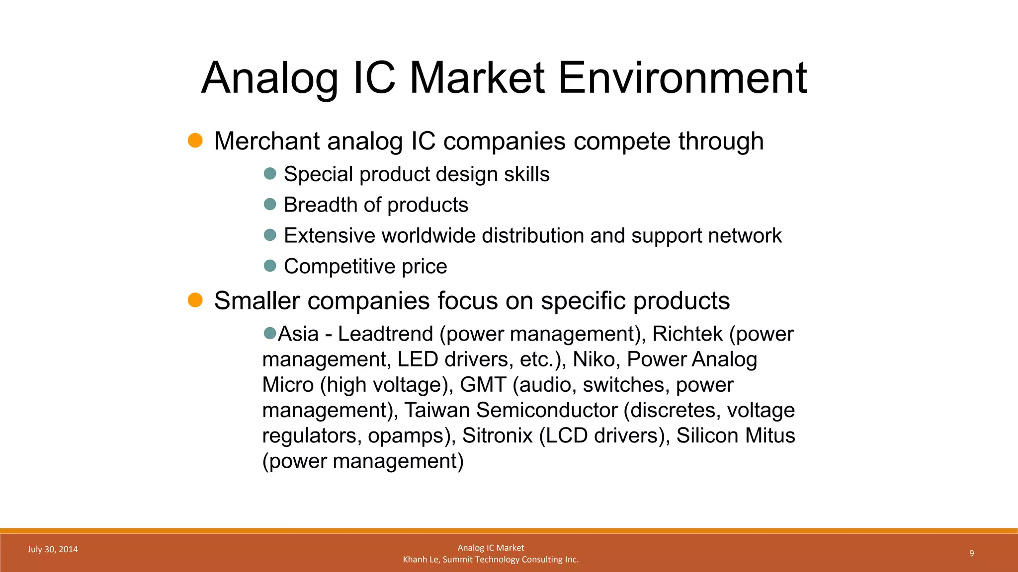 Analog IC Market - Updated Strategic Overview | PPT