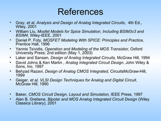 Design Flow of Analog IC Design - Presentation | PPT