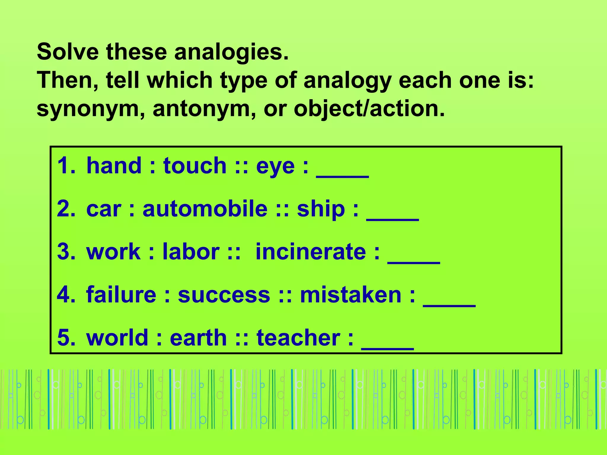 Analogies 1-six-types-of-analogies | PPT