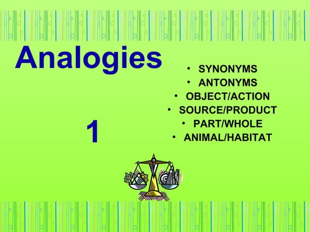 Analogies 1-six-types-of-analogies | PPT | Birdwatching | Hobbies & Interests