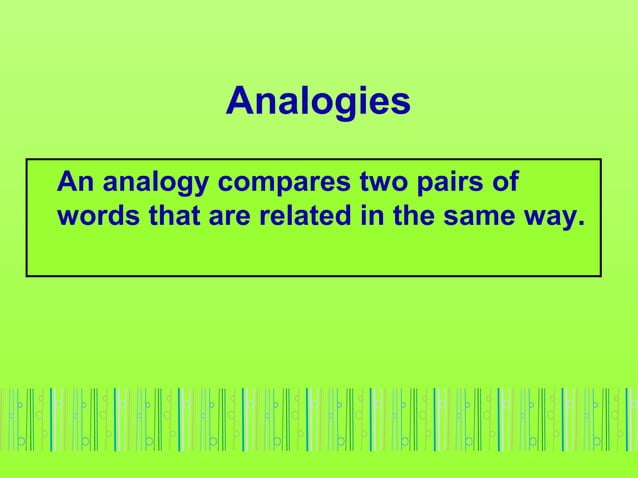 Analogies 1-six-types-of-analogies | PPT | Birdwatching | Hobbies ...