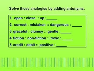Examples Of Analogy
