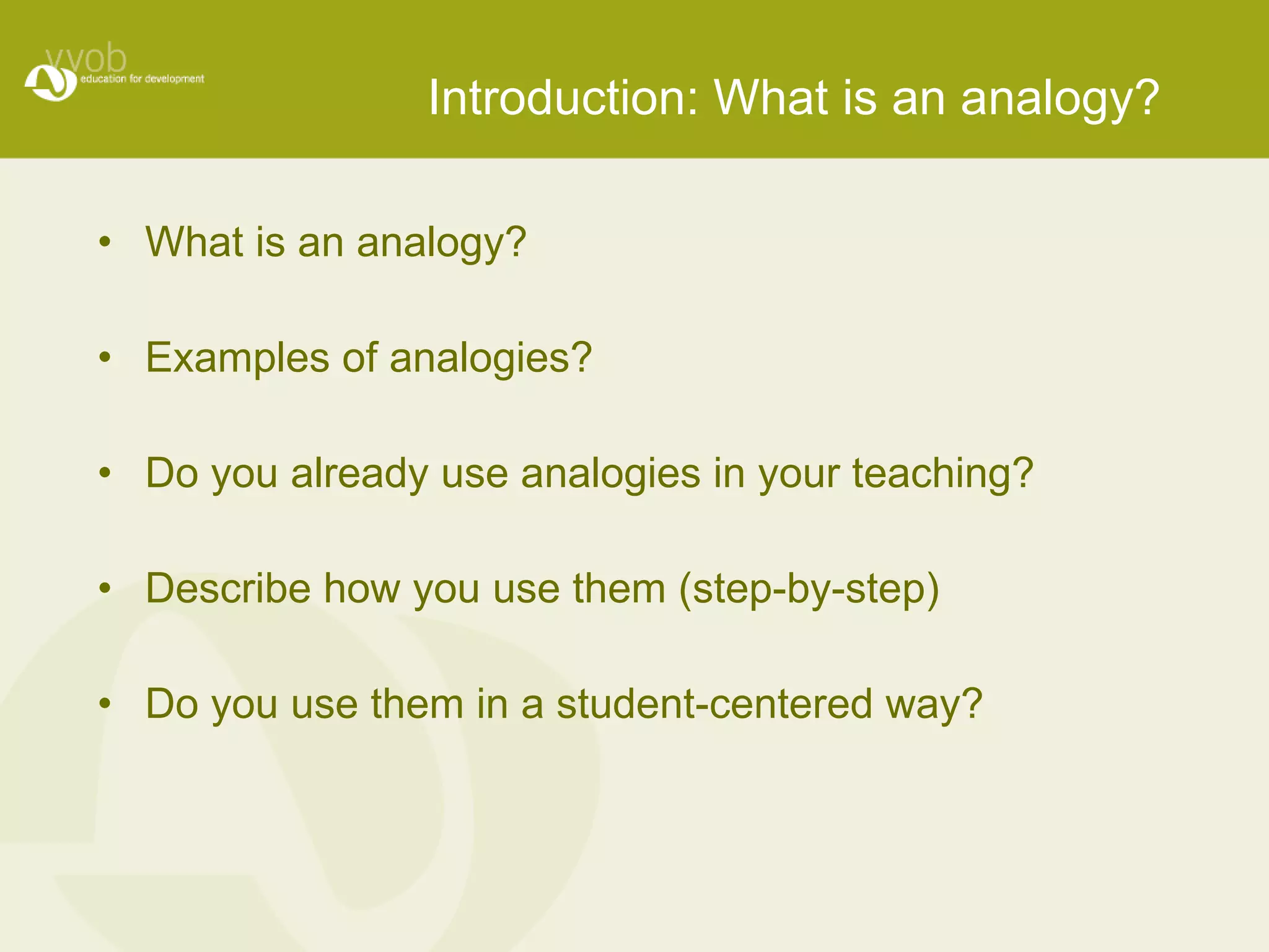 Analogies & Models in Science Education | PPT