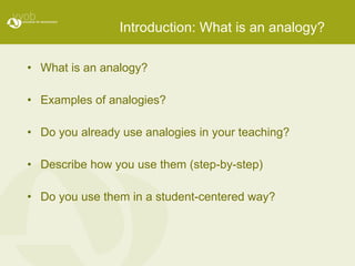 Analogies & Models in Science Education | PPT