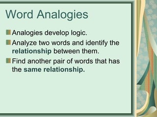Analogies | PPT
