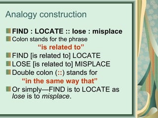 Analogies | PPT