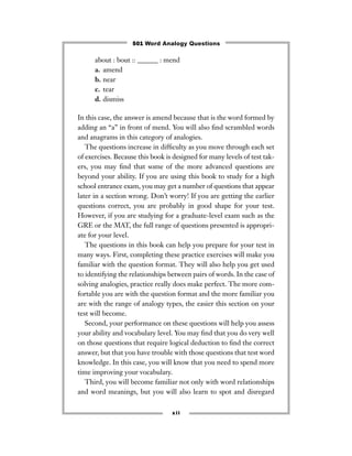 ANALOGIES in English language verbal ability | PDF