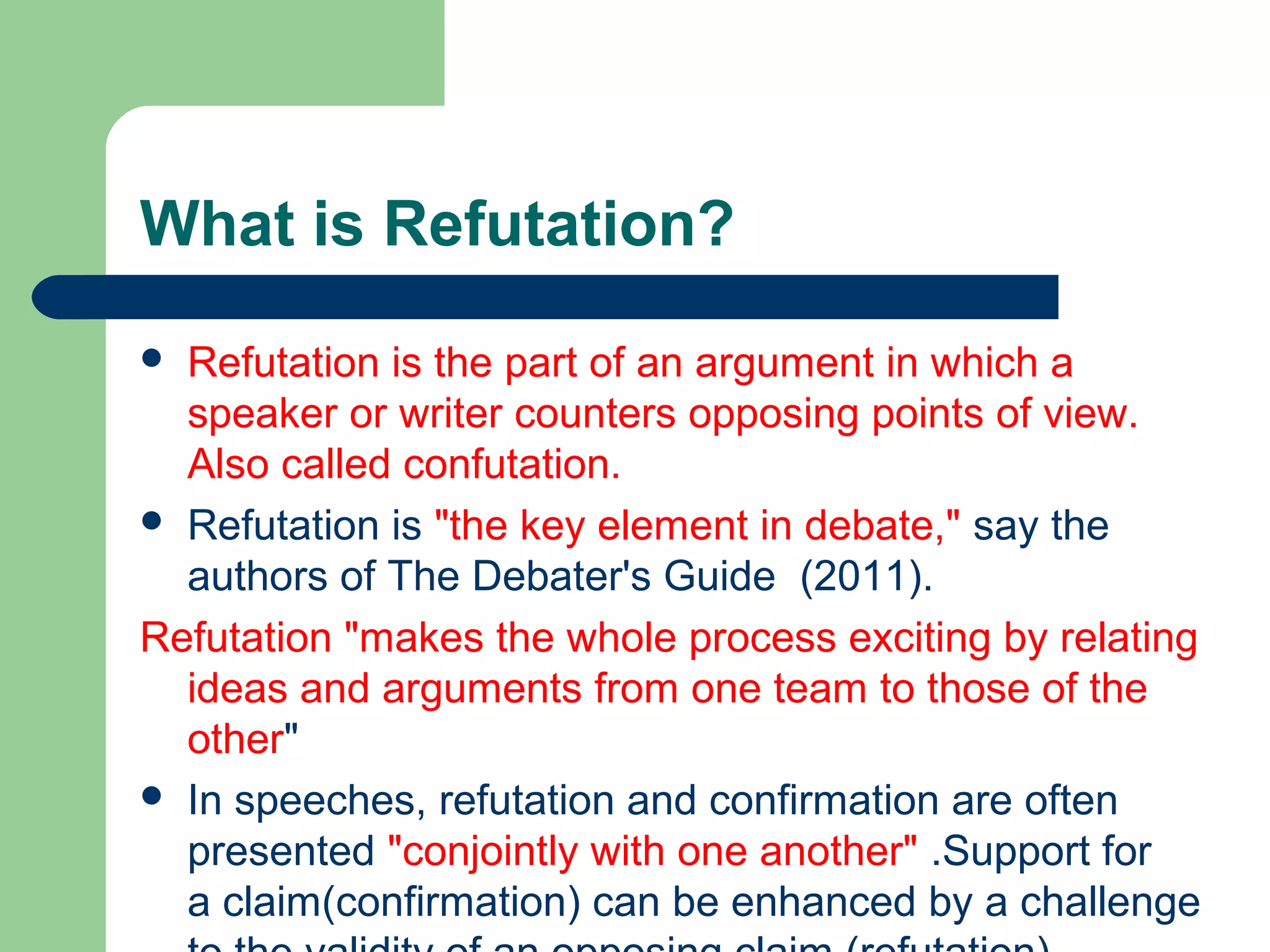 Analogies and refutation | PPT