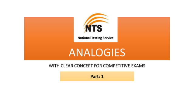 ANALOGIES part 1 for competitive exams ; GAT | PPTX | Musical Instruments | Hobbies & Interests