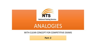 ANALOGIES part 2, test your thinking ability , | PPTX