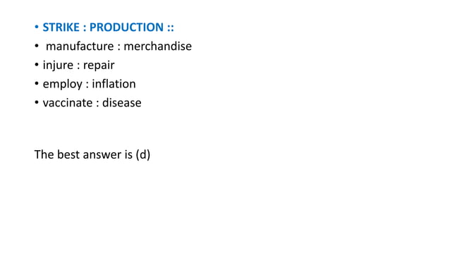 ANALOGIES part 2, test your thinking ability , | PPTX | Internet for ...