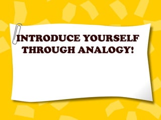 Powerpoint Presentation for teaching analogy to Grade 7 to 10 learners ...