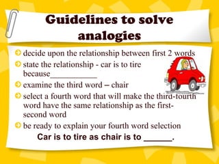 Powerpoint Presentation for teaching analogy to Grade 7 to 10 learners ...