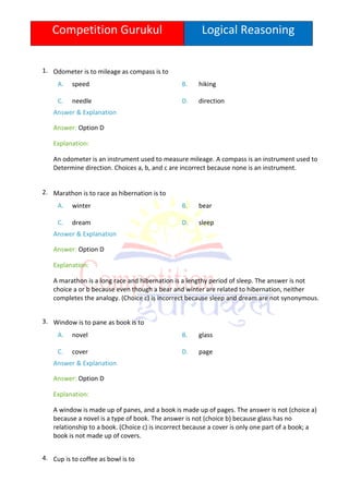 Logical Reasoning Skills Test | PDF