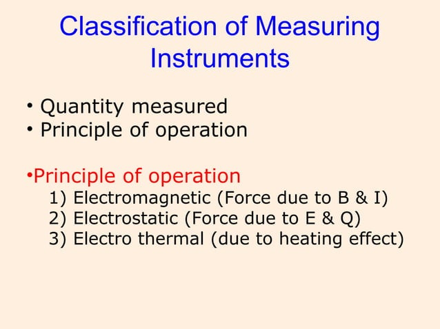 Classification (Analog instruments) | PPT | Physics | Science