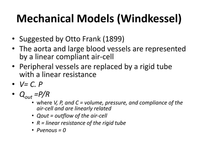 Analog models of blood flow | PPTX