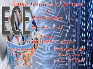 Analog modulation | PPTX