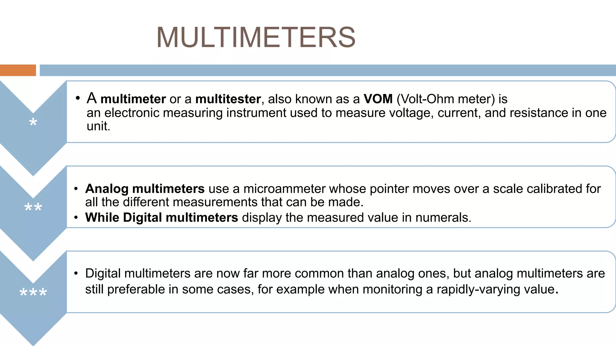 Analog multimeter and ohmmeter | PPTX