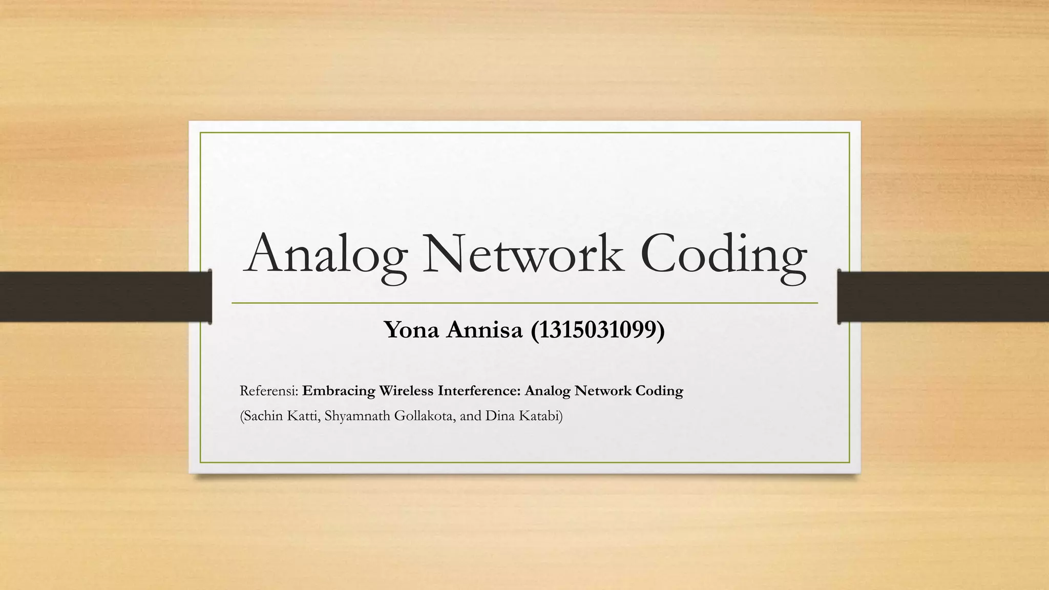 Analog Network Coding Ppt 6046