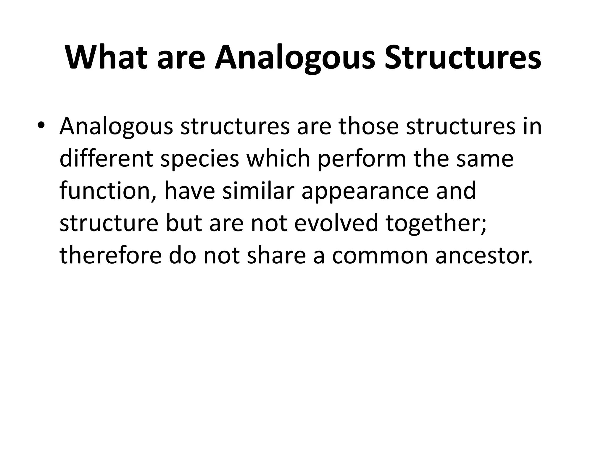 Analogous structures | PPTX
