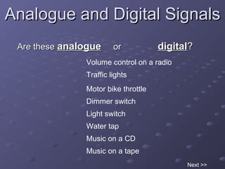 Analog anddigital signals | PPT