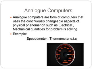 Analogue computers | PPTX