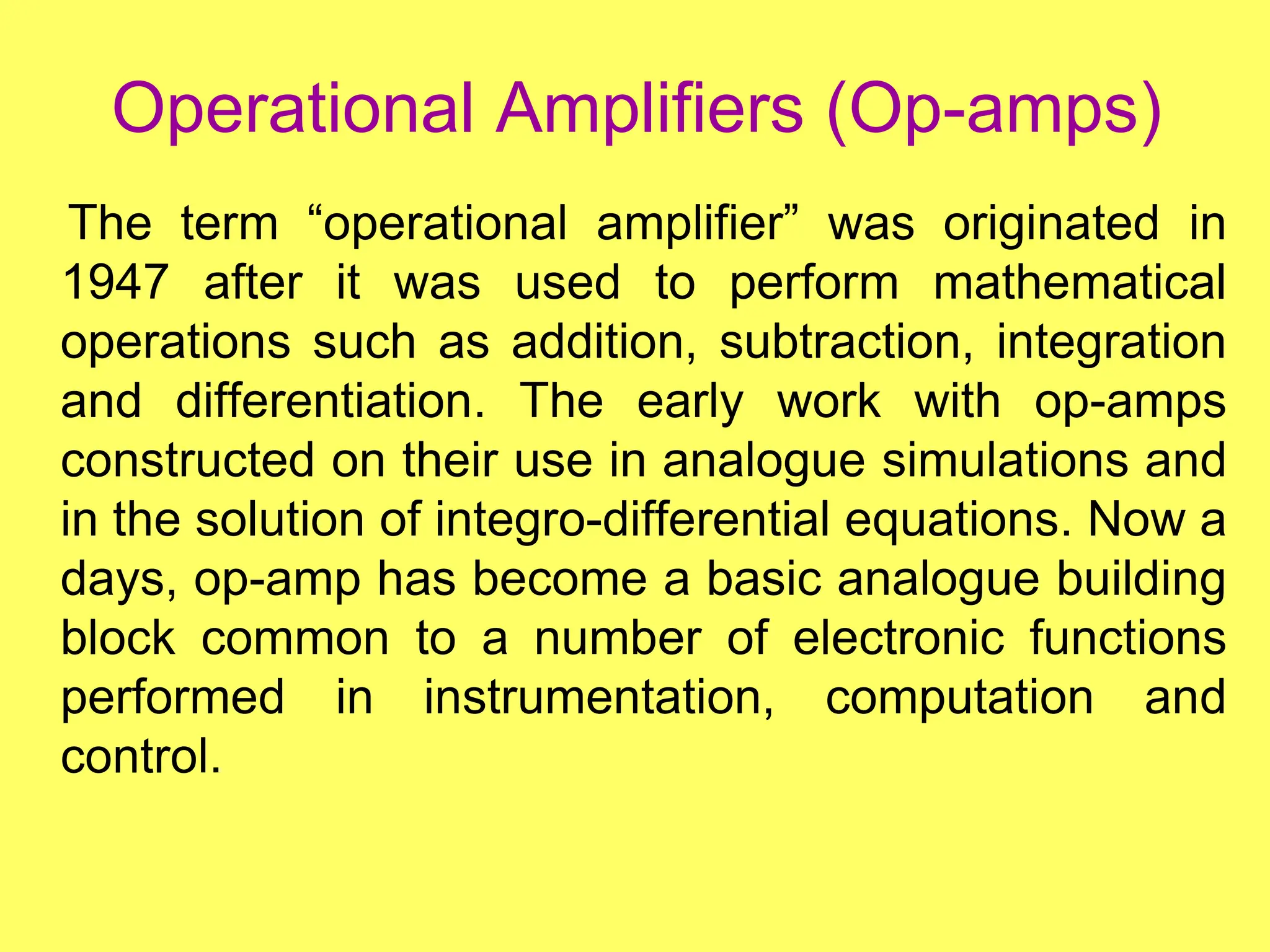 Analogue Electronics - Operational Amplifiers .pdf