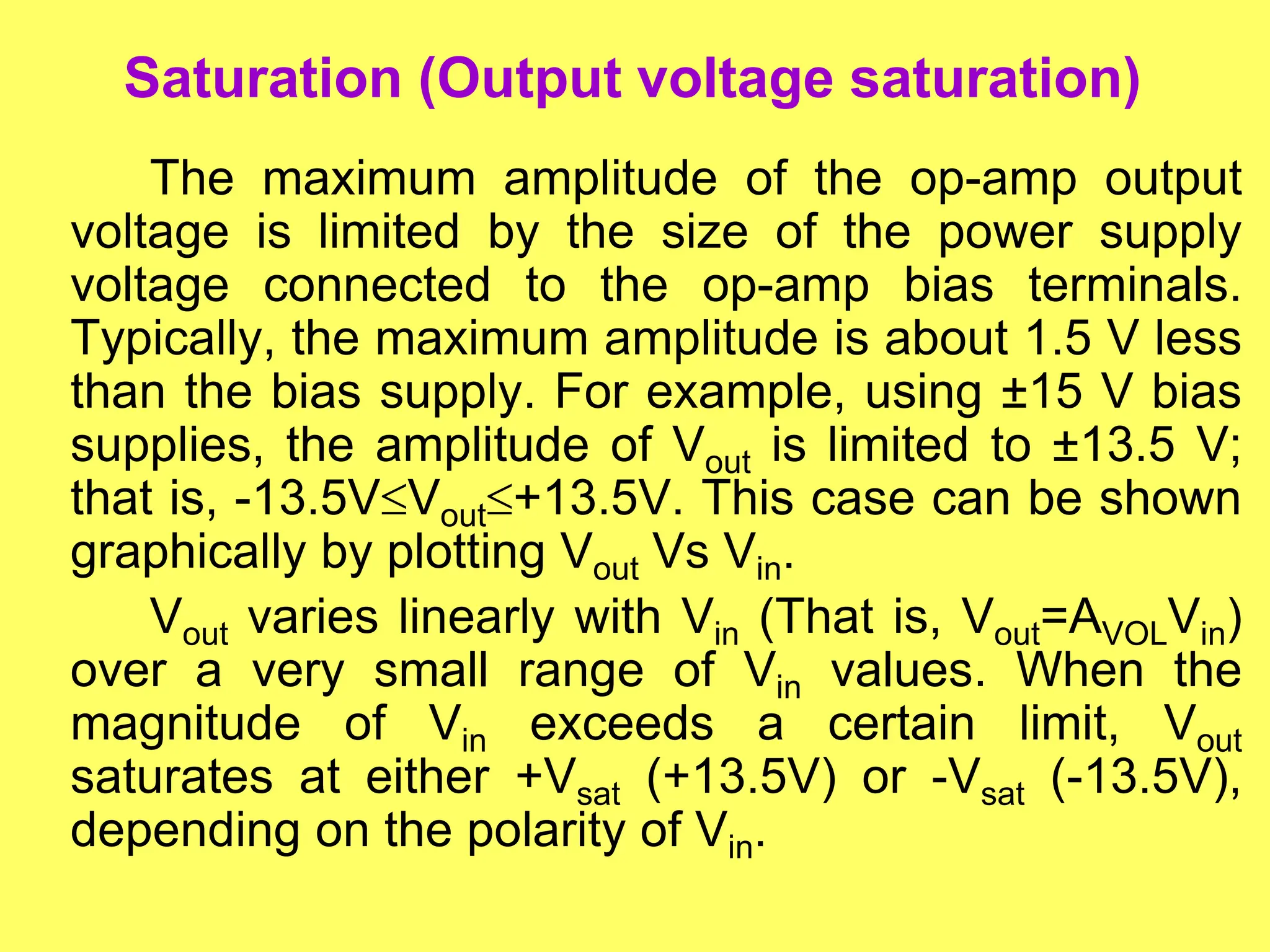 Analogue Electronics - Output Voltage Saturation .pdf