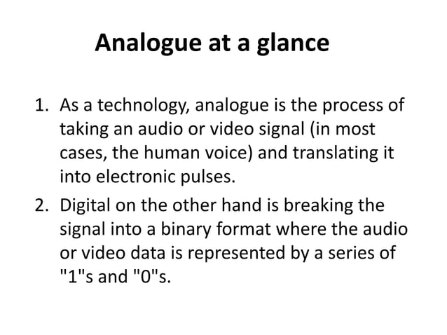 Analogue to digital conversion | PPT