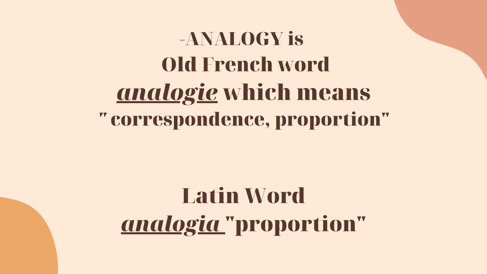 THE SEVEN TYPES OF ANALOGY; THE SEVEN TYPES OF ANALOGY FOR ENGLISH 5 ...