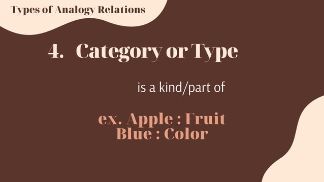 THE SEVEN TYPES OF ANALOGY; THE SEVEN TYPES OF ANALOGY FOR ENGLISH 5 ...